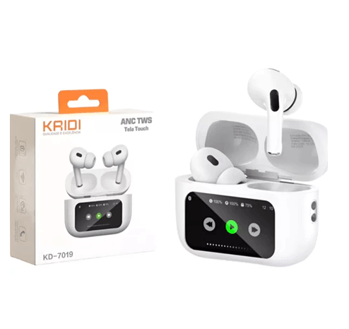 Fone De Ouvido Bluetooth Tela Touch Kaidi 7019 - MTINFO